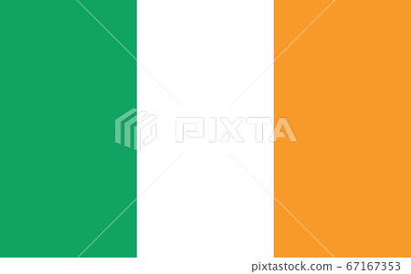 Ireland flag vector graphic. Rectangle Irish flag - Stock Illustration ...