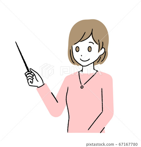 A woman to explain - Stock Illustration [67167780] - PIXTA