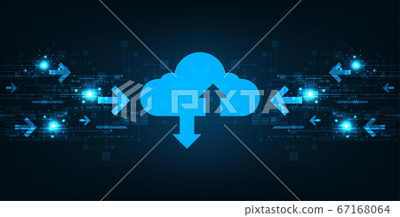 Cloud interface that shows data uploading to... - Stock Illustration ...