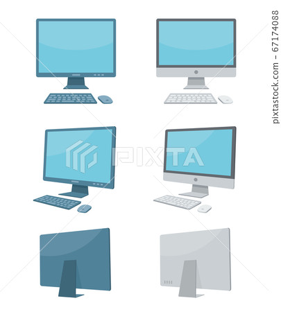 Desktop PC illustration set - Stock Illustration [67174088] - PIXTA