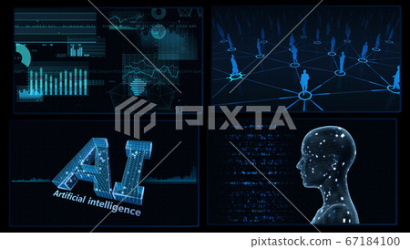 Digital Network Technology AI Artificial... - Stock Illustration ...