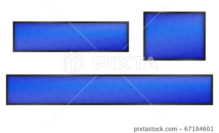 Japanese pattern, hemp leaf pattern blue telop... - Stock Illustration ...