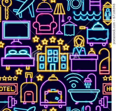Hotel Seamless Pattern - Stock Illustration [67186948] - PIXTA