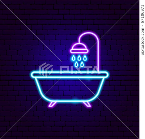 Bath Neon Sign - Stock Illustration [67186973] - PIXTA