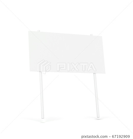 Blank white placard mockup - Stock Illustration [67192909] - PIXTA