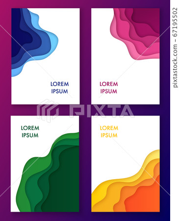Abstraction cut out of paper - Stock Illustration [67195502] - PIXTA