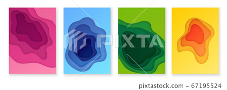 Abstraction cut out of paper - Stock Illustration [67195524] - PIXTA