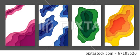 Abstraction cut out of paper - Stock Illustration [67195526] - PIXTA