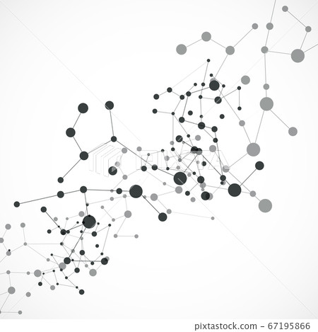 Vector abstract gray molecular connection with... - Stock Illustration ...