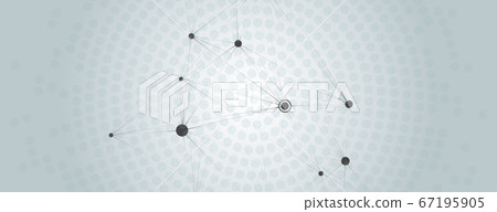Vector banner template with molecular compound... - Stock Illustration ...