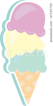 Ice cream with shadow - Stock Illustration [67197739] - PIXTA