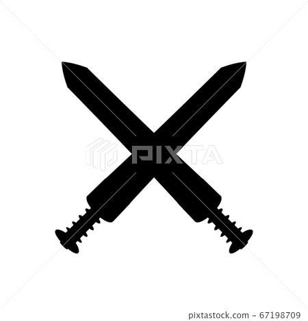 Crossed gladius swords symbol icon. - Stock Illustration [67198709] - PIXTA