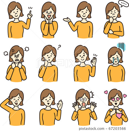 Female pose illustration bust up - Stock Illustration [67203566] - PIXTA