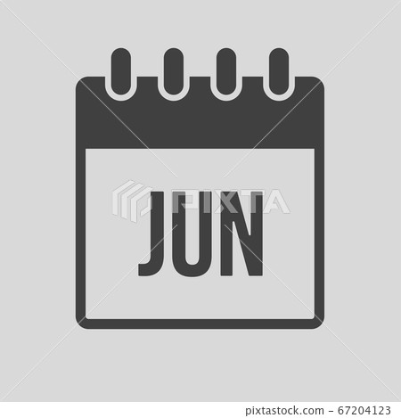 Vector icon day calendar, summer month June - Stock Illustration ...