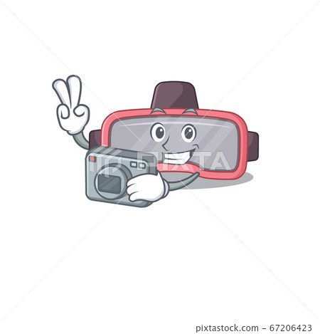 a proficient photographer vr glasses cartoon... - Stock Illustration ...