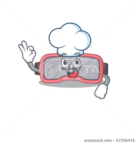 VR glasses chef cartoon drawing style wearing... - Stock Illustration ...