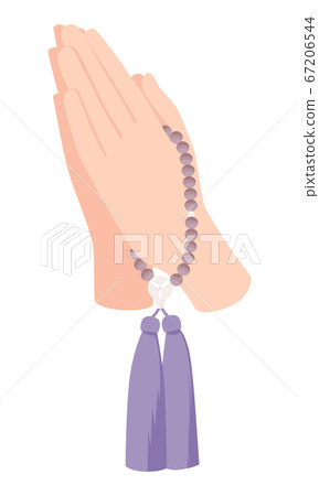 An illustration of a Gassho with a beads in one... - Stock Illustration ...