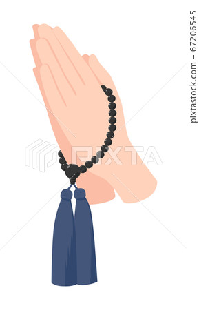 An illustration of a Gassho with two beads in... - Stock Illustration ...