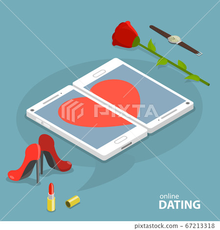 Online dating service vector concept. - Stock Illustration [67213318 ...