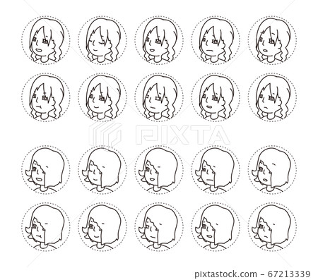 Side-view icon of two people Expression... - Stock Illustration ...