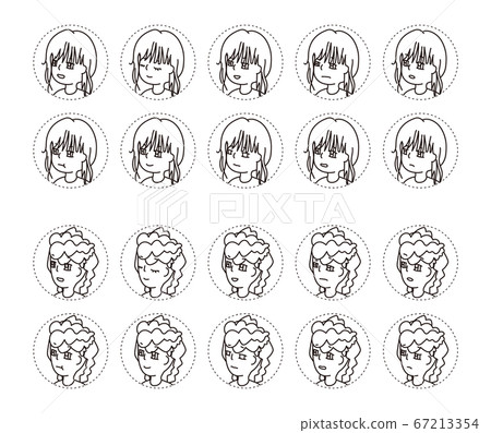Side profile icon of two people Expression... - Stock Illustration ...