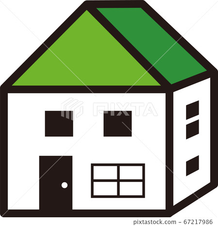 Illustration of a simple detached house - Stock Illustration [67217986 ...