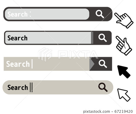 Vector illustration set of search box Search... - Stock Illustration ...