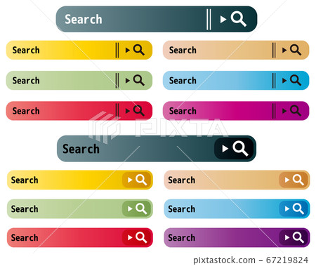 Vector illustration set of search box Search bar - Stock Illustration ...
