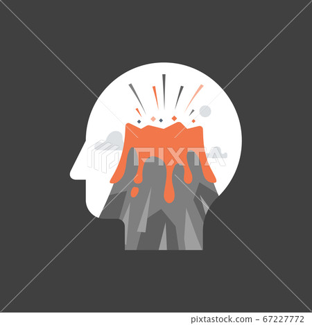 Volcano_head_1.eps - Stock Illustration [67227772] - PIXTA