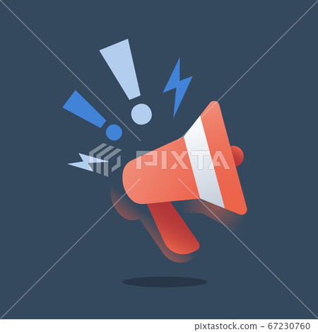 Megaphone_alert_1.eps - Stock Illustration [67230760] - PIXTA