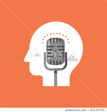 Microphone_red_head_1.eps - Stock Illustration [67230770] - PIXTA
