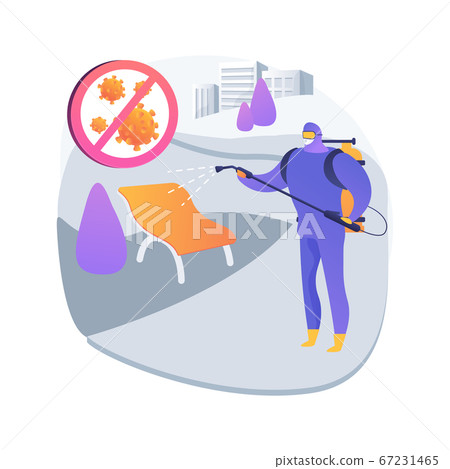 Public place sanitizing abstract concept vector... - Stock Illustration ...
