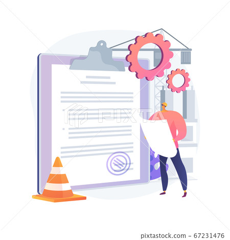 Building permit abstract concept vector... - Stock Illustration ...