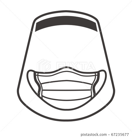 Illustration of face guard and mask - Stock Illustration [67235677] - PIXTA