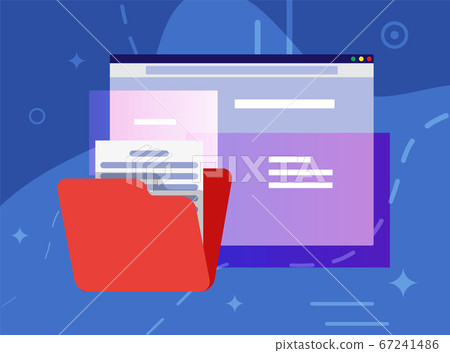 Operating system user interface. Documents folder - Stock Illustration ...