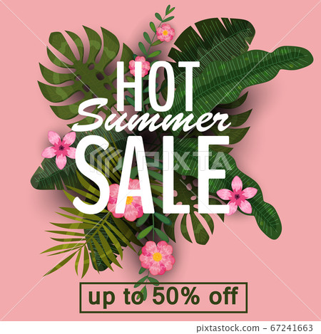 Design of a banner with a logo of hot summer...-插圖素材 [67241663] - PIXTA圖庫