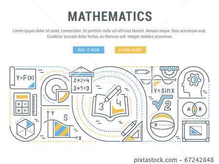 Vector Banner of the Mathematics.-插圖素材 [67242848] - PIXTA圖庫