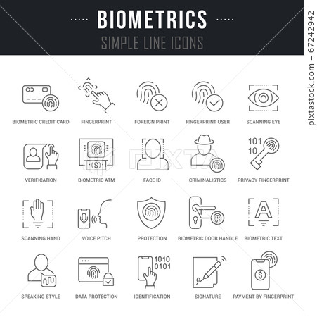 Set Vector Line Icons of Biometrics - Stock Illustration [67242942] - PIXTA