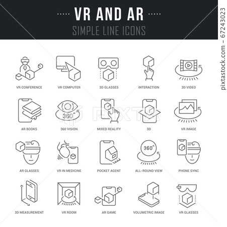 Set Vector Line Icons of VR and AR - Stock Illustration [67243023] - PIXTA
