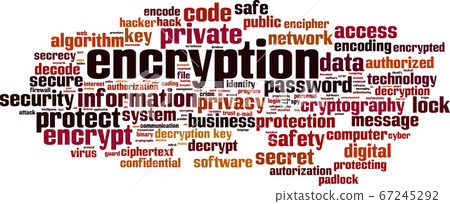 Encryption word cloud - Stock Illustration [67245292] - PIXTA