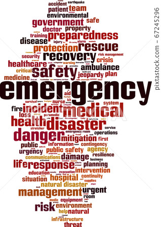 Emergency word cloud - Stock Illustration [67245296] - PIXTA