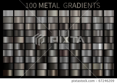 Metal gradient color set. Vector metallic... - Stock Illustration ...