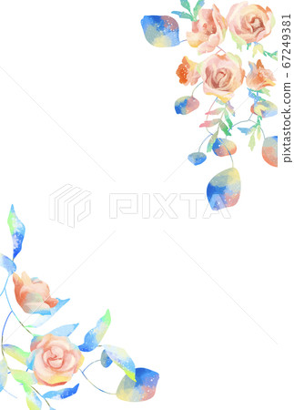 Rose frame with a gentle touch - Stock Illustration [67249381] - PIXTA