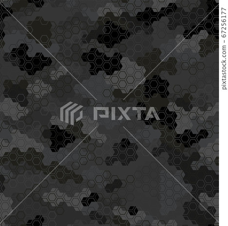 Vector background of grey dust digital hex... - Stock Illustration ...