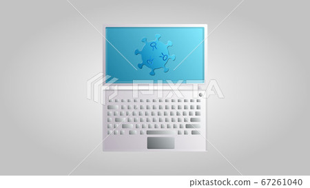 A modern digital computer laptop for working - Stock Illustration ...