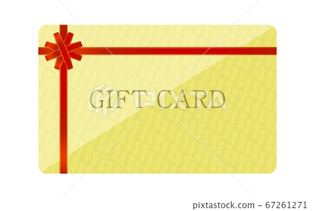 Illustration of yellow gift card with wrapping... - Stock Illustration ...