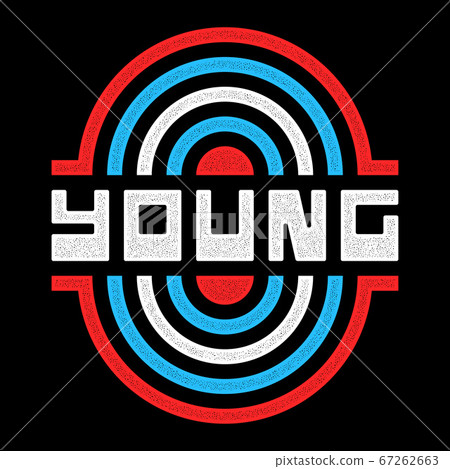 Young lettering. Print for t-shirt. Modern... - Stock Illustration ...