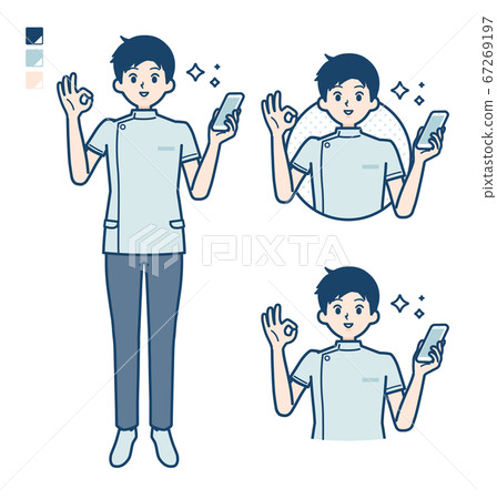 caregiver, care worker, gents - Stock Illustration [67269197] - PIXTA