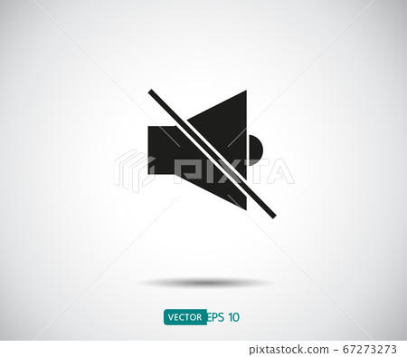 Speaker mute sound icon 10 EPS, logo vector - Stock Illustration ...