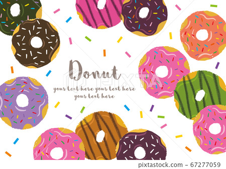 Donut_Frame_Colorful 01 - Stock Illustration [67277059] - PIXTA